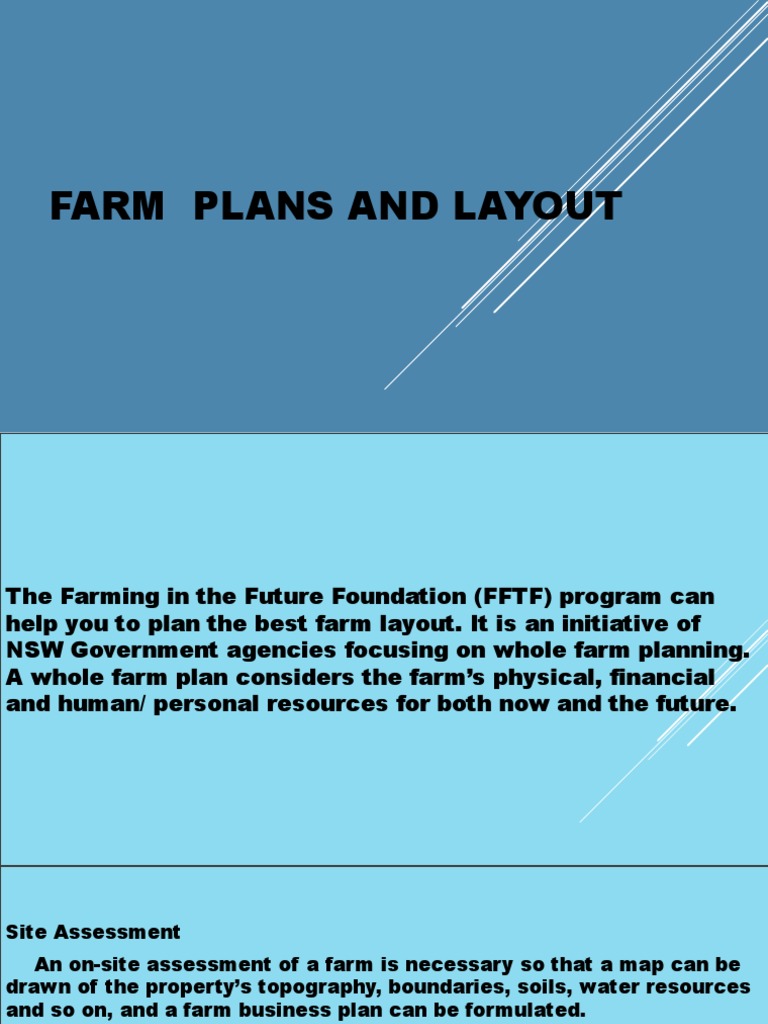 Farm Plans and Layout | PDF | Agriculture | Plants
