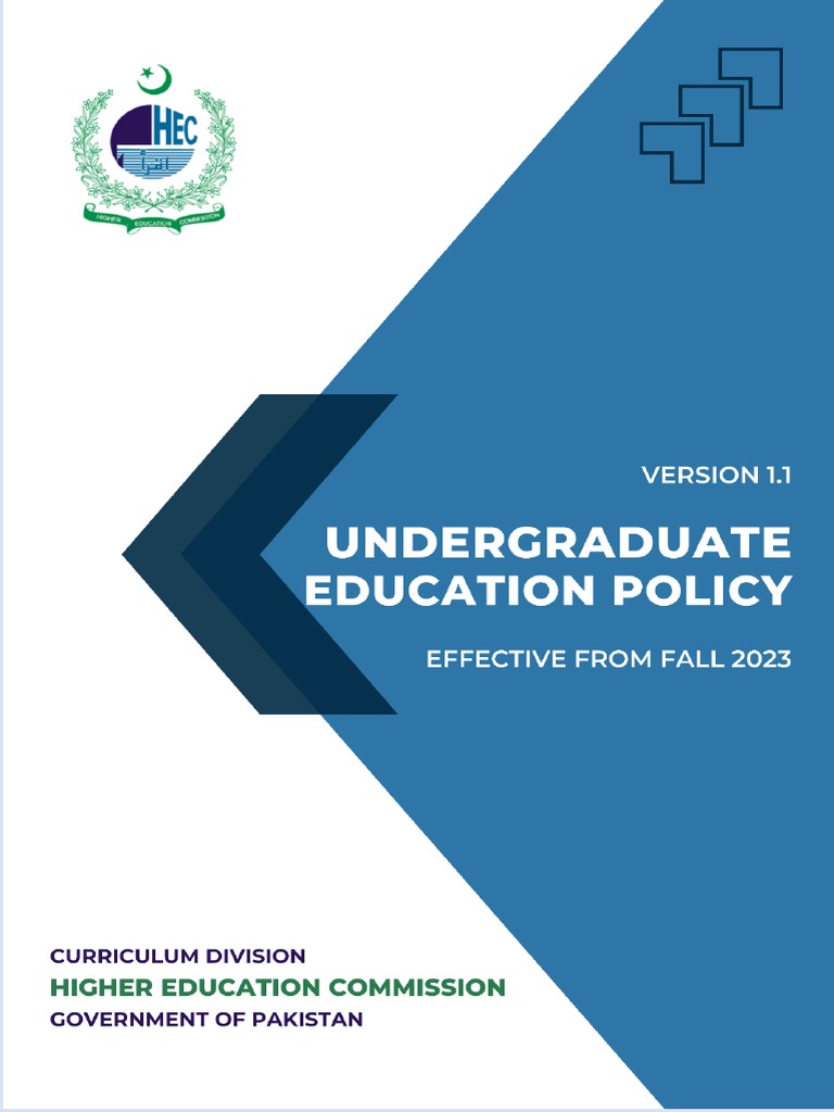 REVISED HEC Undergraduate Education Policy 2023 | Download Free PDF ...