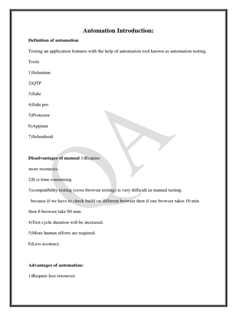 Automation Pdf Selenium Software X Path