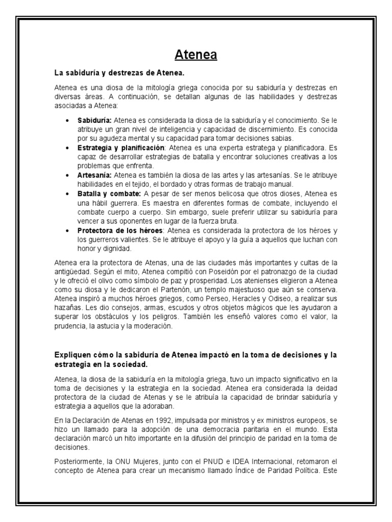 Atenea | PDF | Atenea
