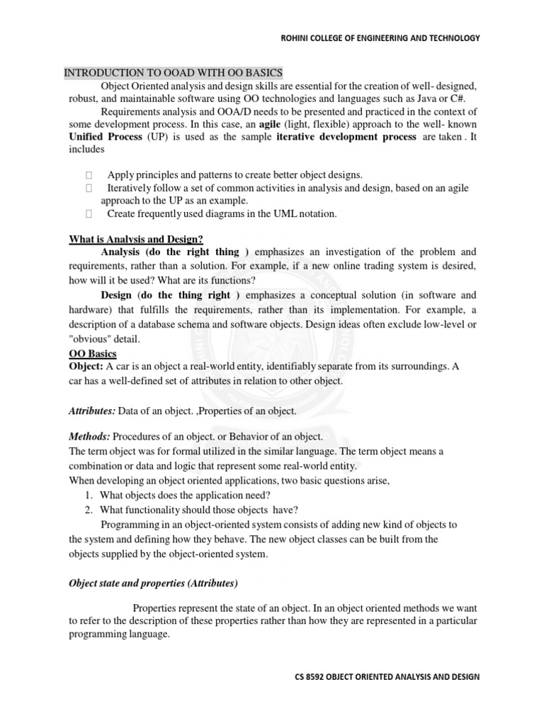 Intro To Ooad With Oo Basics Pdf 