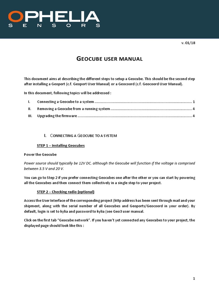 Geocube User Manual | PDF | User (Computing) | Login