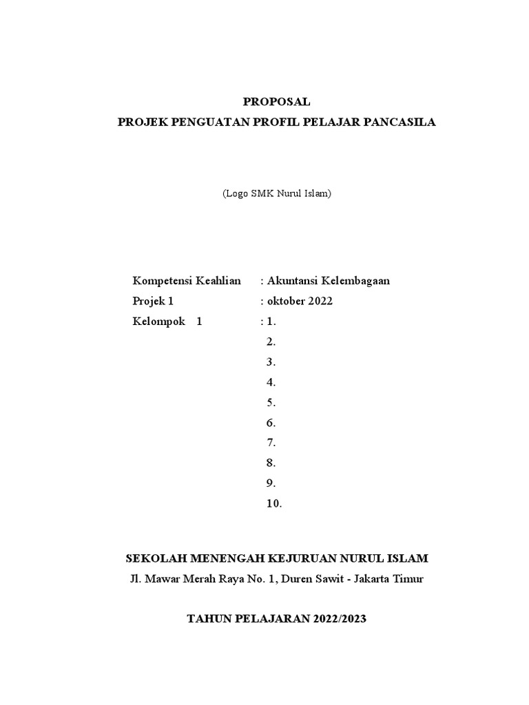 Proposal Projek P5 Berekayasa dan Berteknologi | PDF
