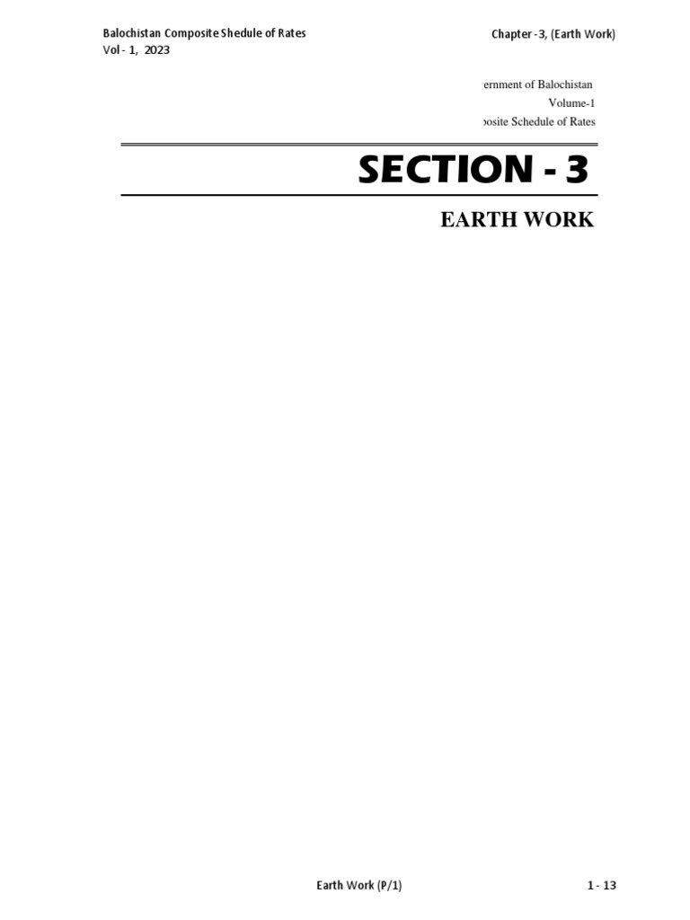 Chapter 3 Earth Work | PDF