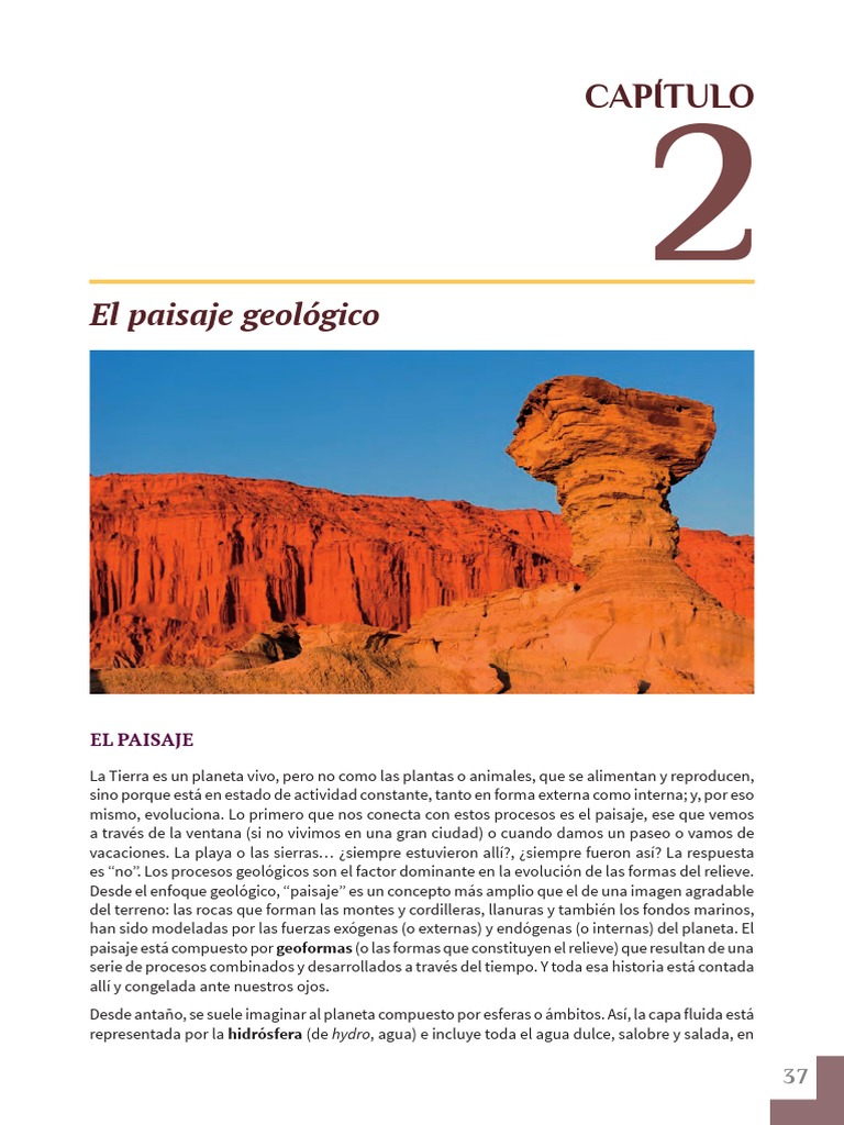 CAP #2 Paisaje Geológico. Libro Cs de La Tierra. | PDF | Roca (geología) | Minerales