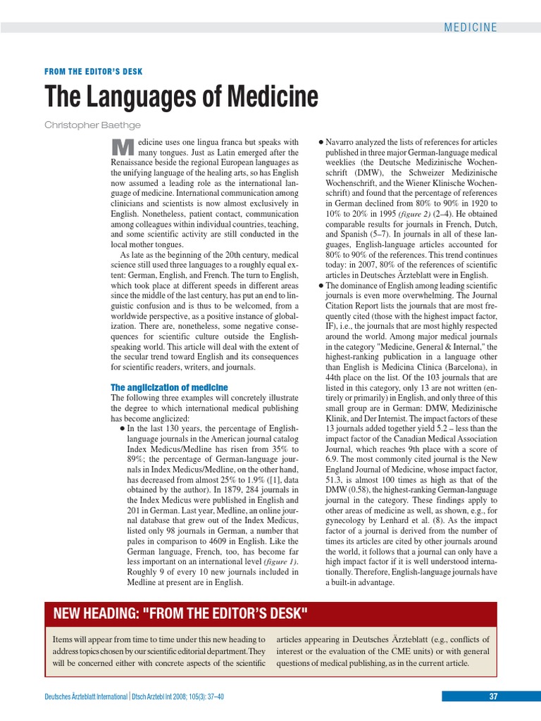 The Language of Medicine | PDF