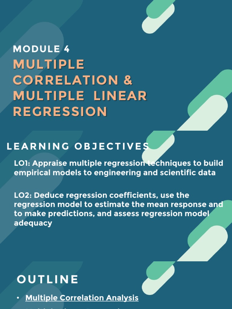 ES031 MultipleCorrelationMLR | PDF | Coefficient Of Determination | Regression Analysis