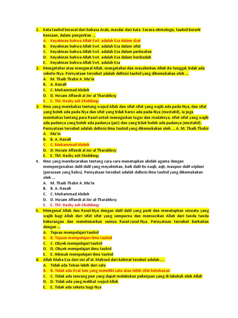 soal madrasah aliyah | PDF