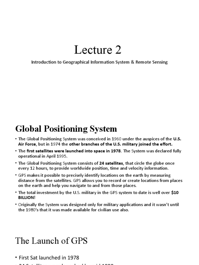 Lecture 2 - Gis | PDF