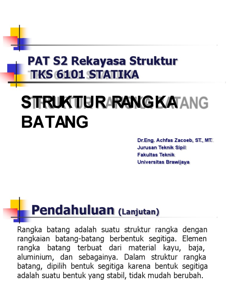 3 Struktur Rangka Batang | PDF