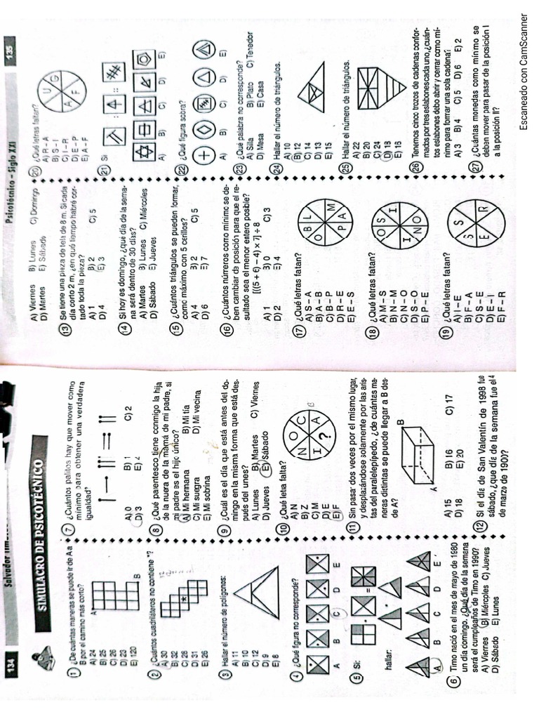 SUMULACRO DE PSICOTECNICO | PDF