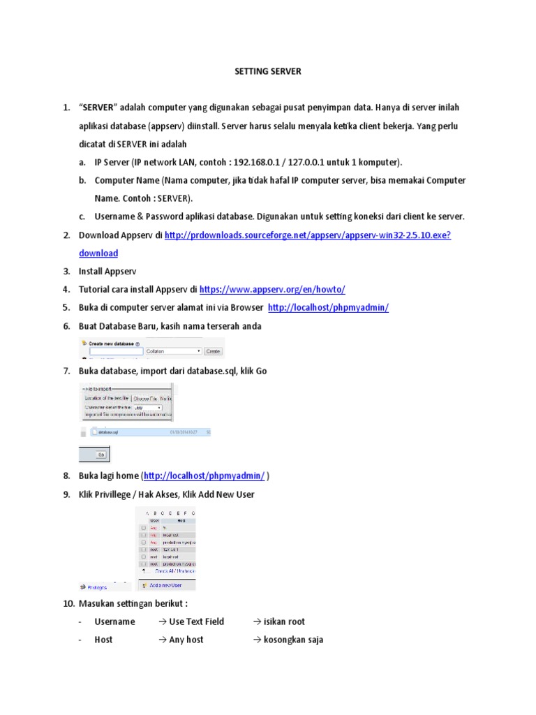 Setting Server | PDF
