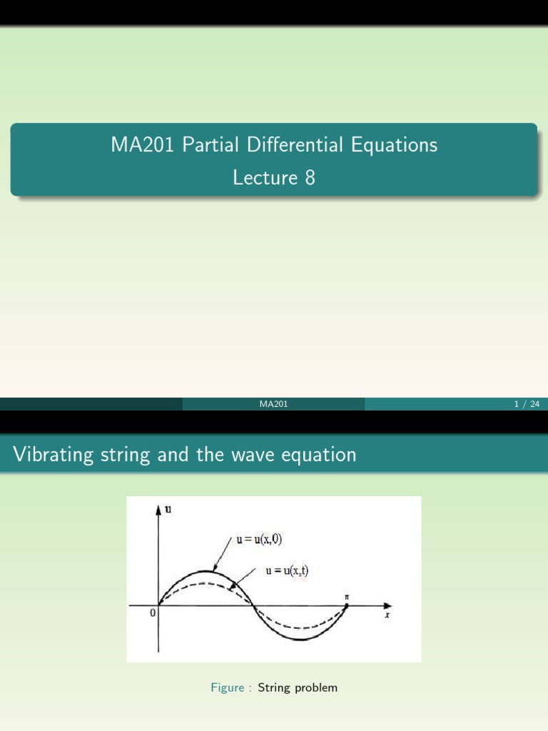 MA201 Lecture8 Handout | PDF | Waves | Wave Equation