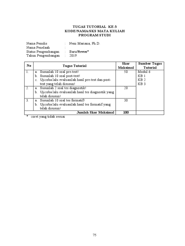 Soal TT3 - PDGK4301 Evaluasi Pembelajaran Di SD | PDF