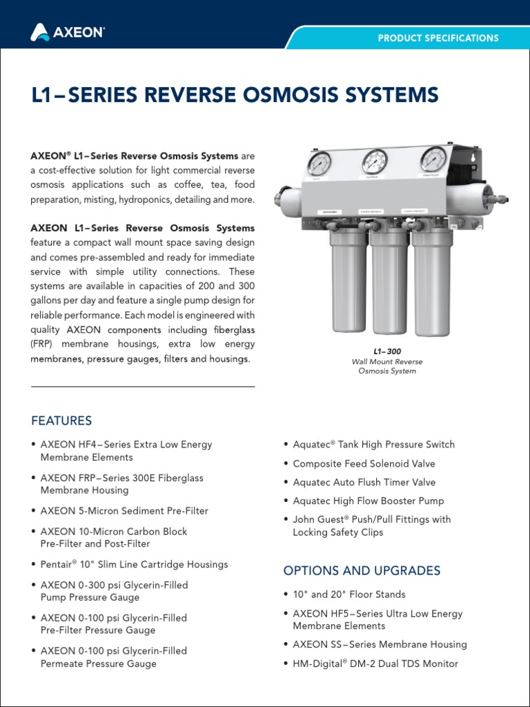 AXEON Water | PDF | Membrane | Osmosis