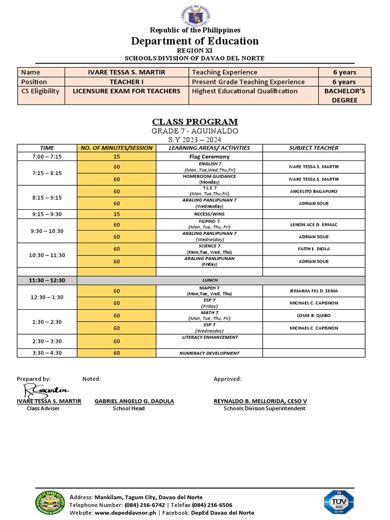 Aguinaldo Class Program | PDF | Learning Aguinaldo Class Program | PDF | Learning
