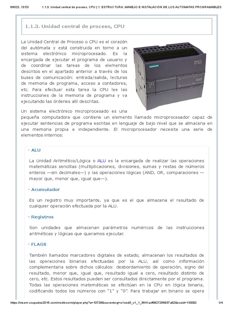 1.1.3 Pcu | PDF | Unidad Central de procesamiento | Programa de computadora