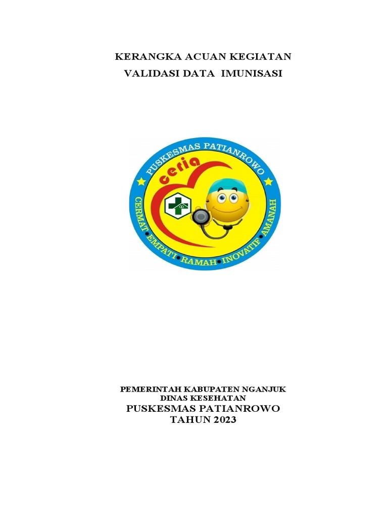 KAK Validasi Data Imunisasi 2023 FIX | PDF