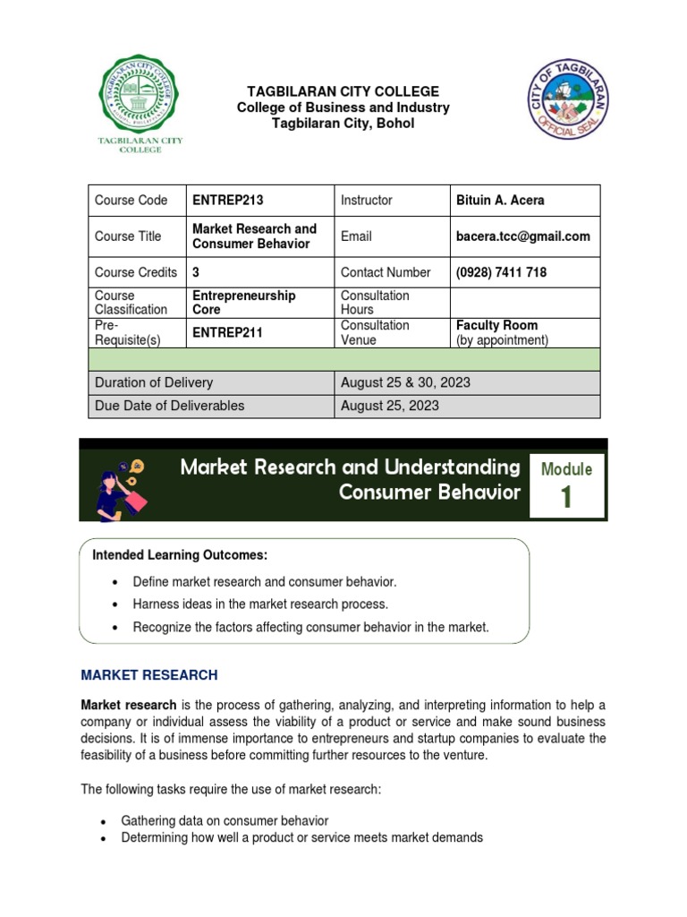 Market Research & Consumer Behavior Guide | PDF | Consumer Behaviour ...