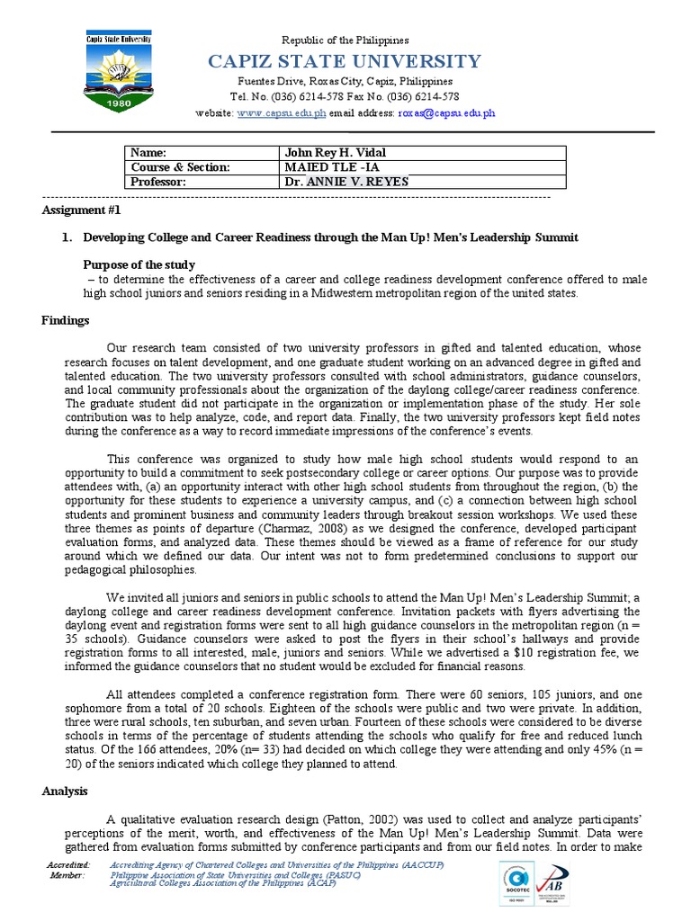 Assigment-1-EDM-203 JOHN REY VIDAL | PDF | Entrepreneurship | Curriculum