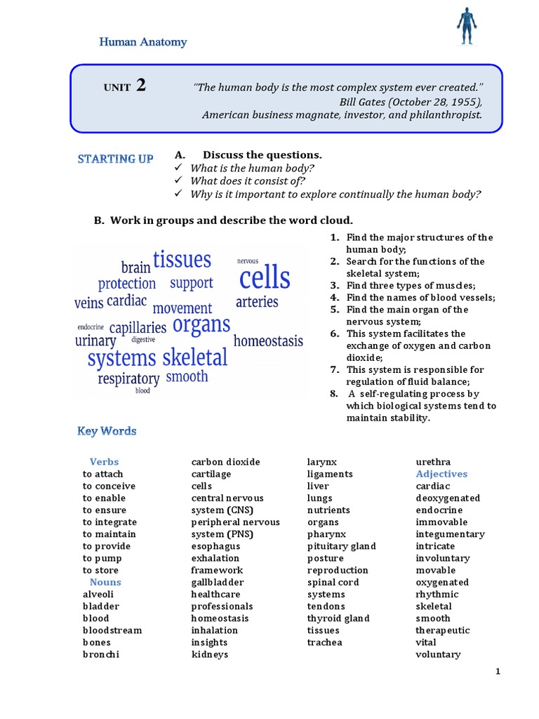 Unit 2 Human Anatomy | PDF | Human Body | Respiratory Tract