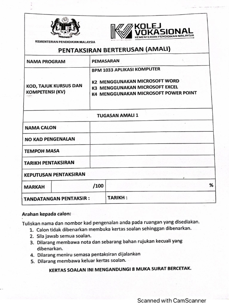 BPM1033 Amali 1 | PDF