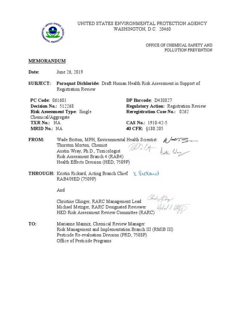 EPA HQ OPP 2011 0855 0121 - Content | Download Free PDF | Toxicity | Risk