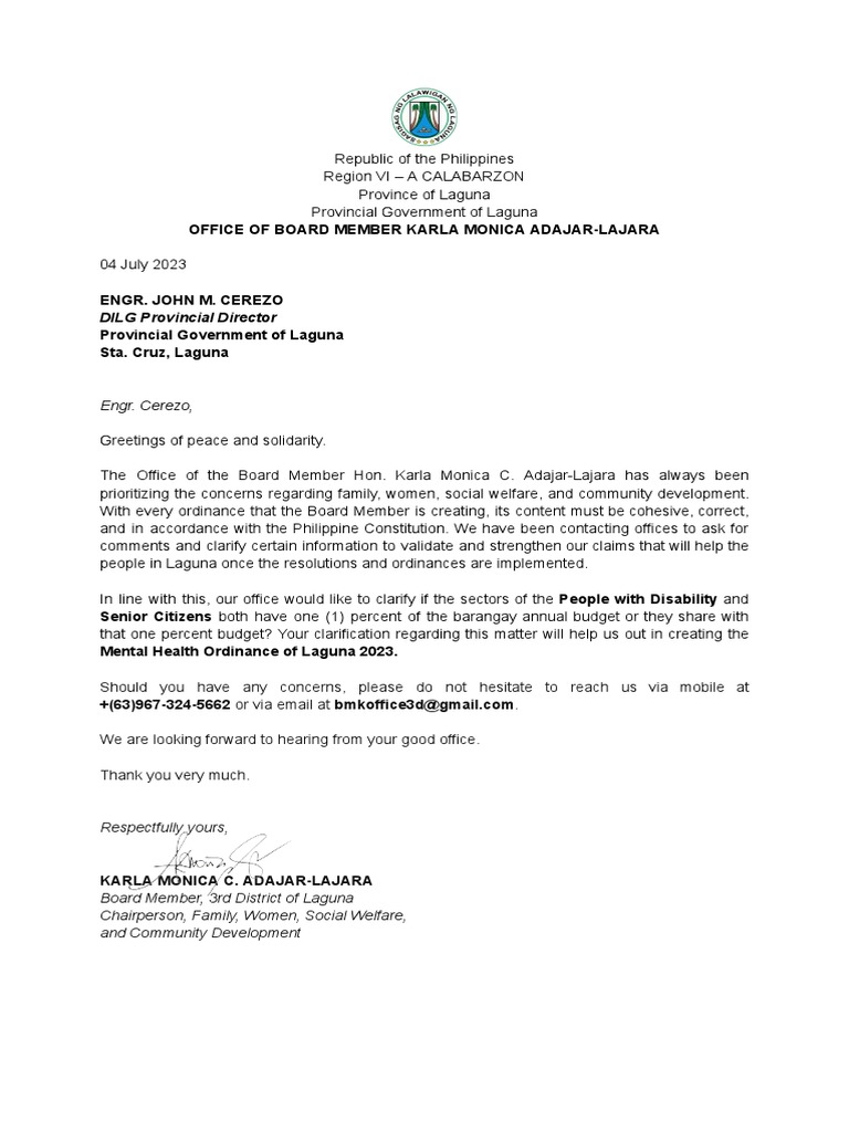 Dilg Letter | PDF