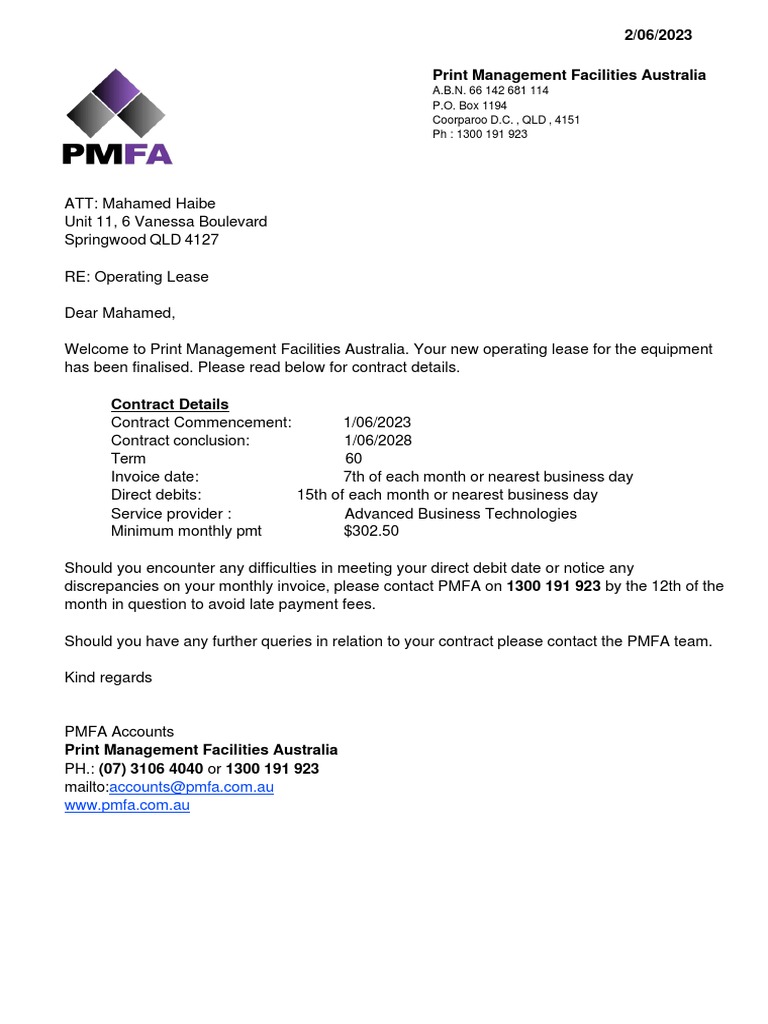 Lease Details for Mahamed Haibe | PDF | Business | Finance & Money ...