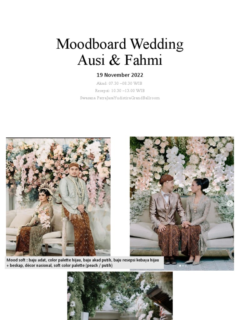 Moodboard Wedding Ausi & Fahmi | PDF