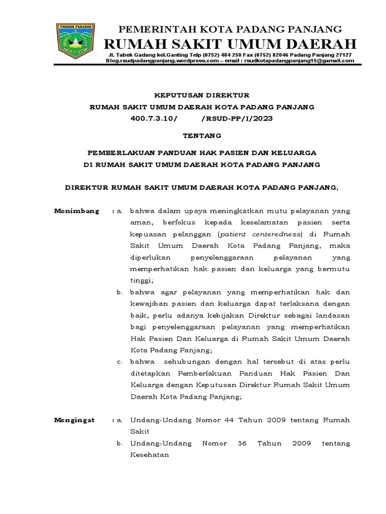 SK Penetapan Panduan HPK | PDF SK Penetapan Panduan HPK | PDF