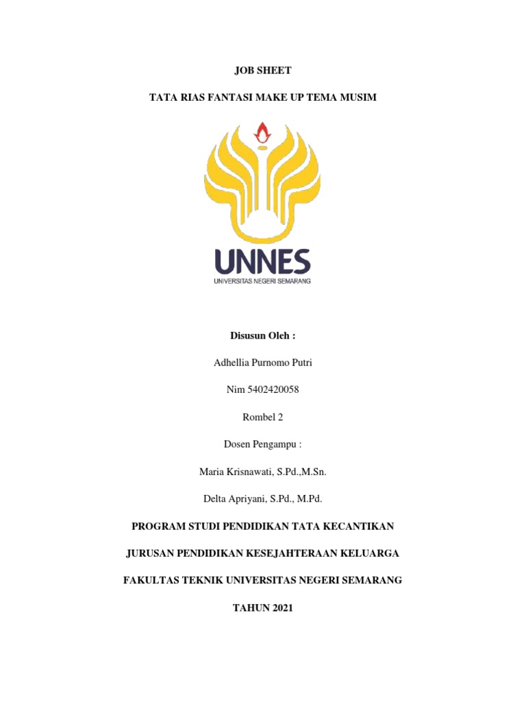 Adhellia P.P_5402420058_Job Sheet_Make up Tema Rias Fantasi | PDF
