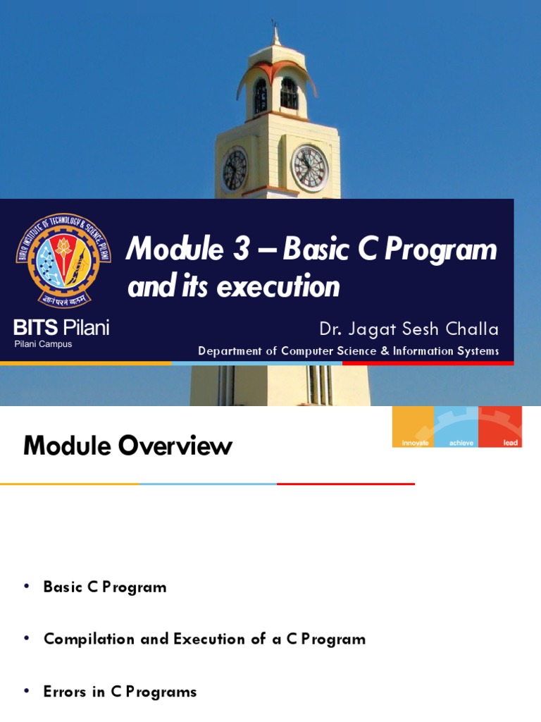 Module 3 - Basic C Program Its Execution | PDF