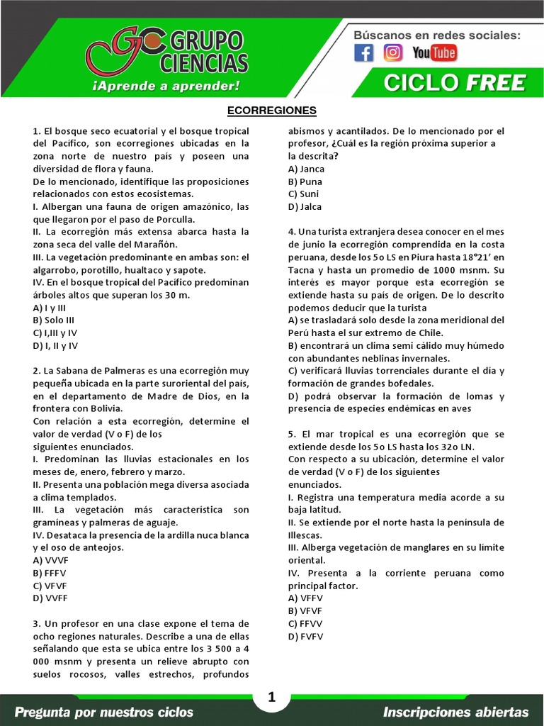 Ecor Region Es | PDF | Perú | Zona tropical