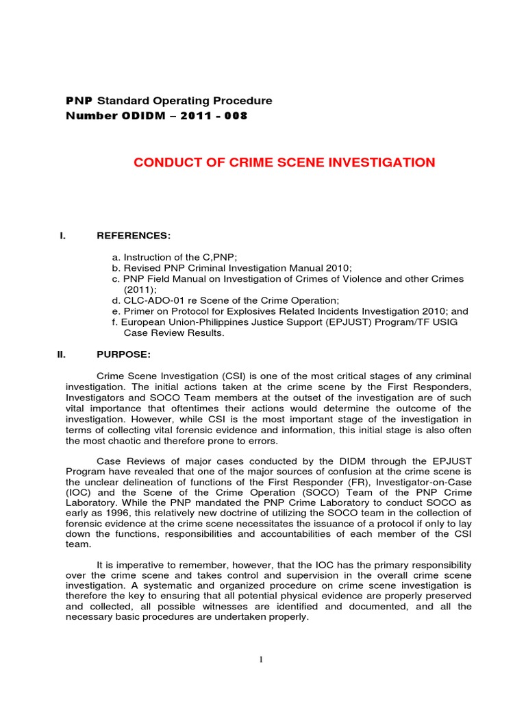 Csi Sop | PDF