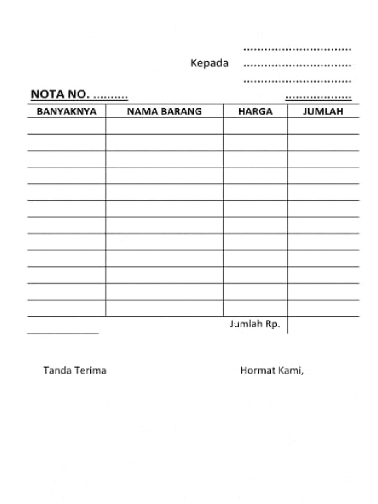 Nota Pembelian | PDF