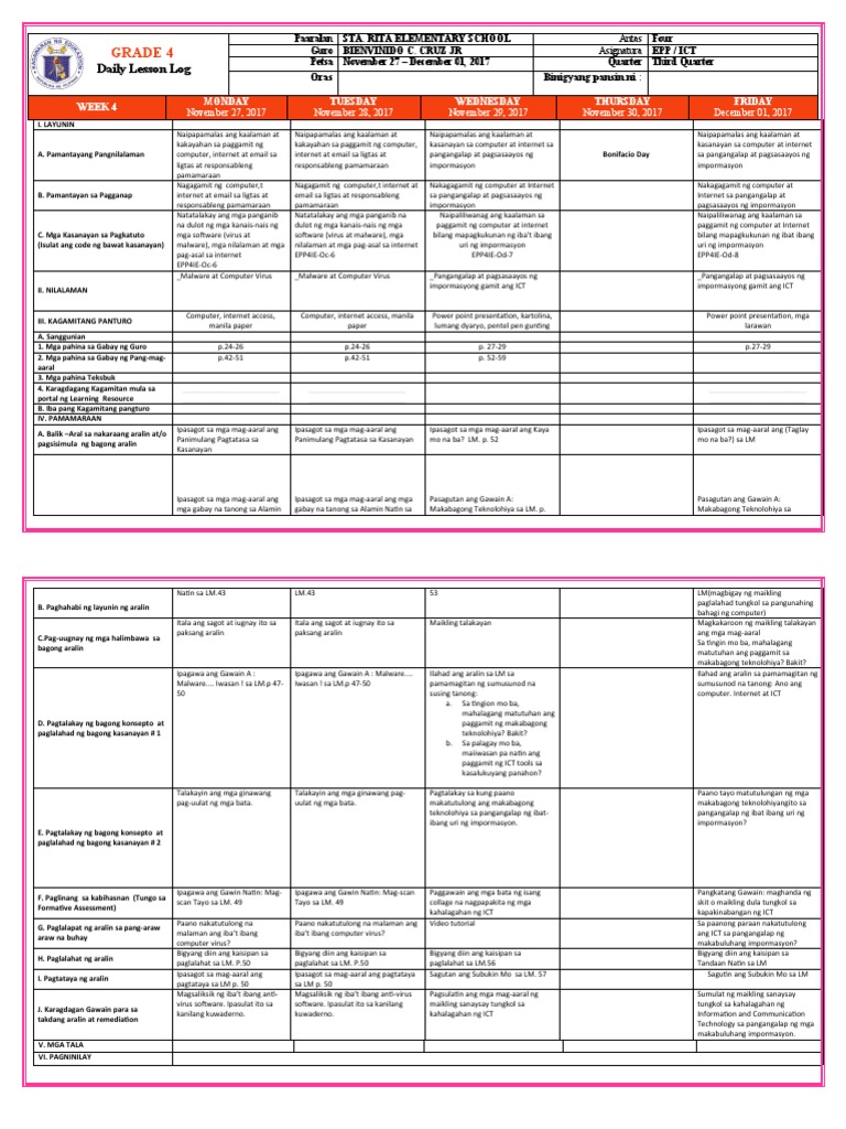 Grade 4 DLL Quarter 3 Week 4 | PDF Grade 4 DLL Quarter 3 Week 4 | PDF