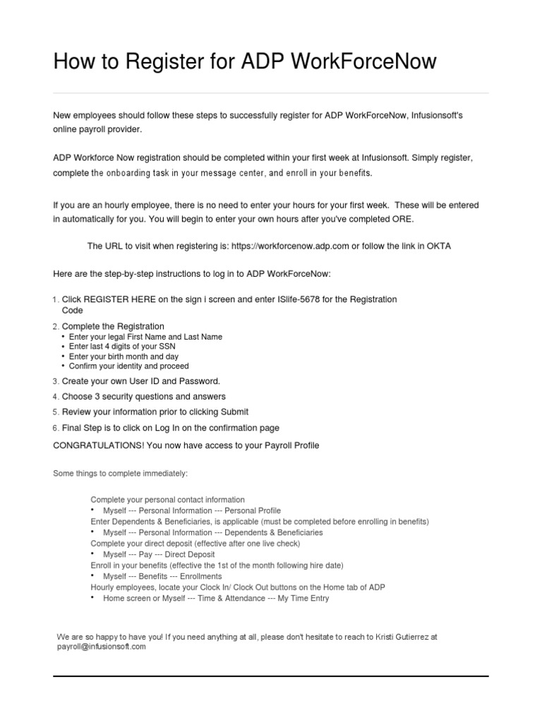 ADP Registration | PDF