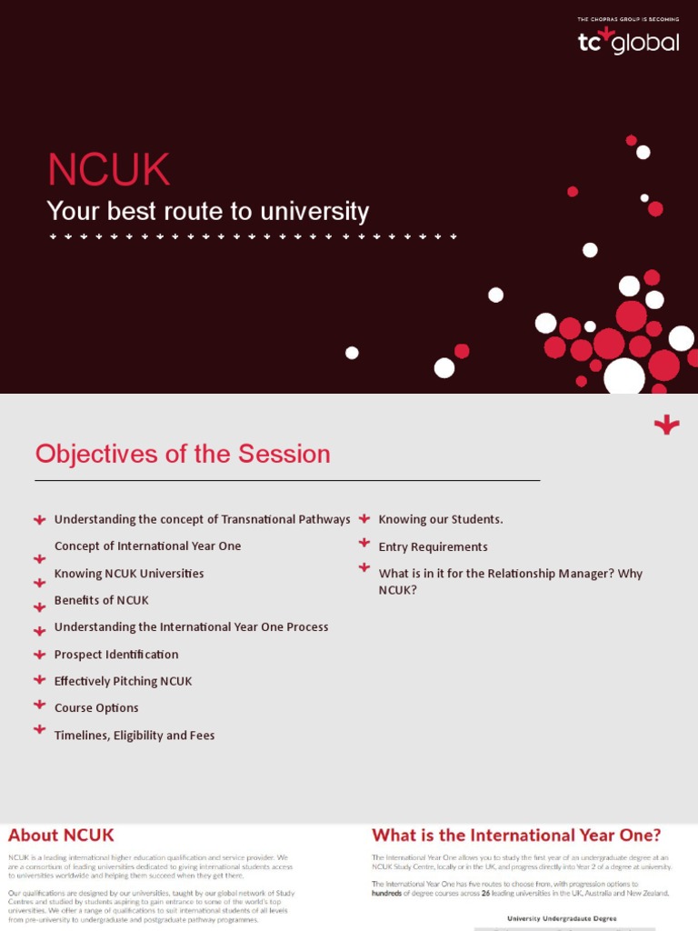 NCUK Training 2023 | PDF | Business | International English Language ...