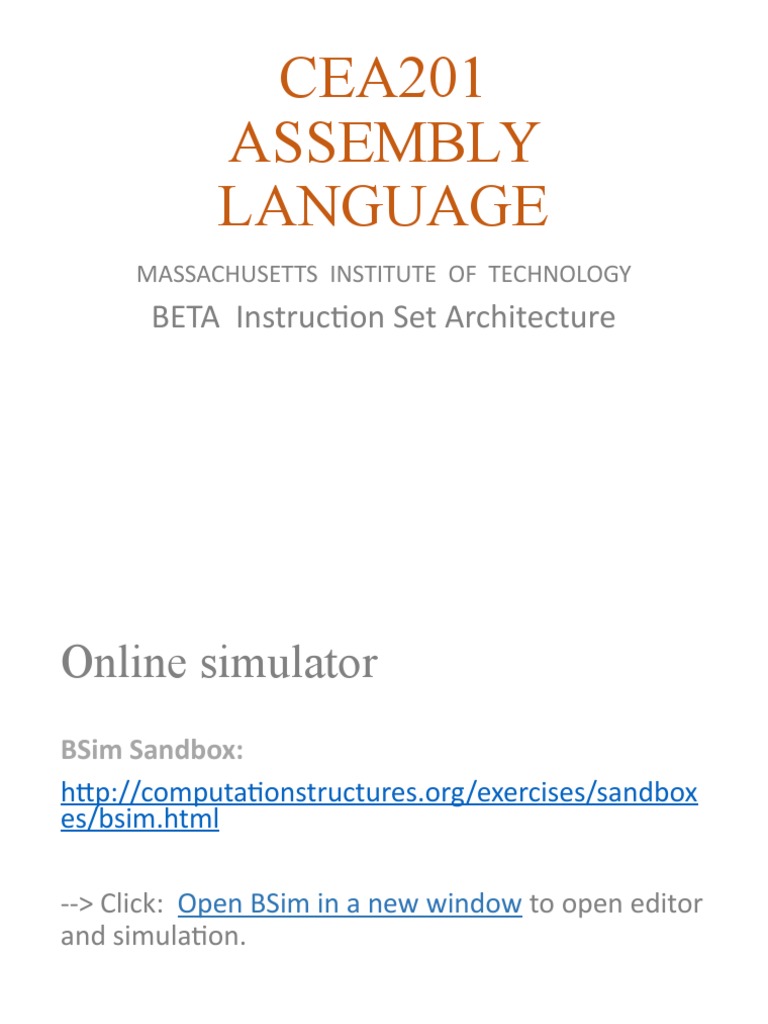 MIT Assembly Language Guide | PDF | Algorithms | Computing