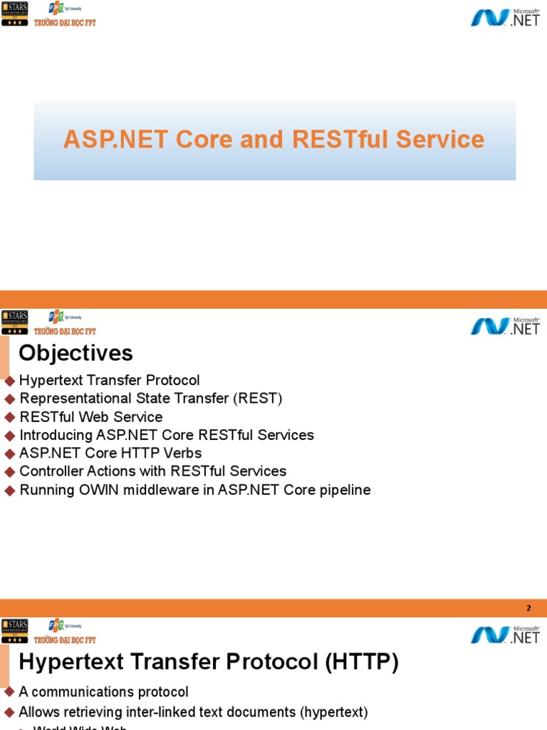 Slot 02-Introduction To ASP - Net Core and RESTful Service | PDF | Representational State ...