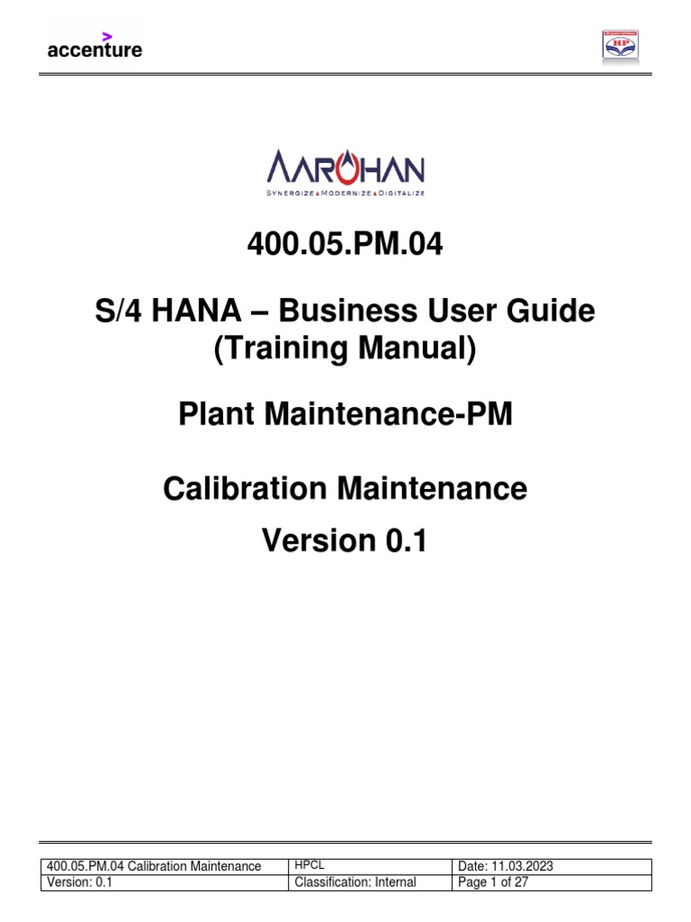 400.05.PM.04 - Calibration Maintenance - v0.1 | PDF | Calibration ...