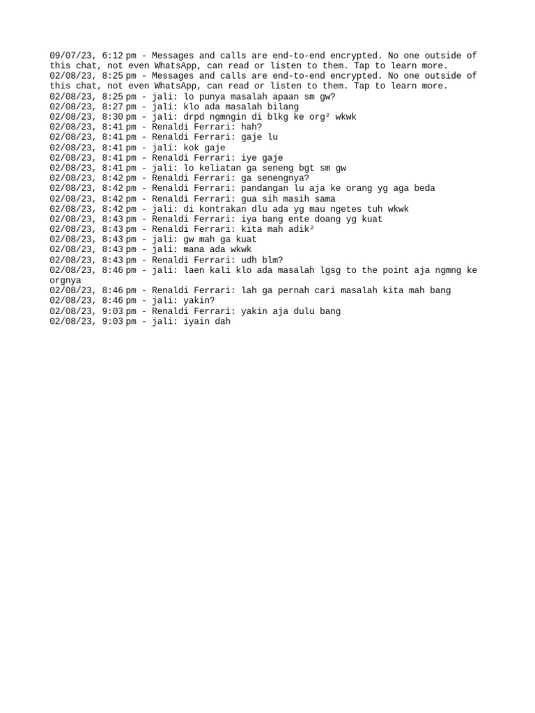 WhatsApp Chat With Jali | PDF