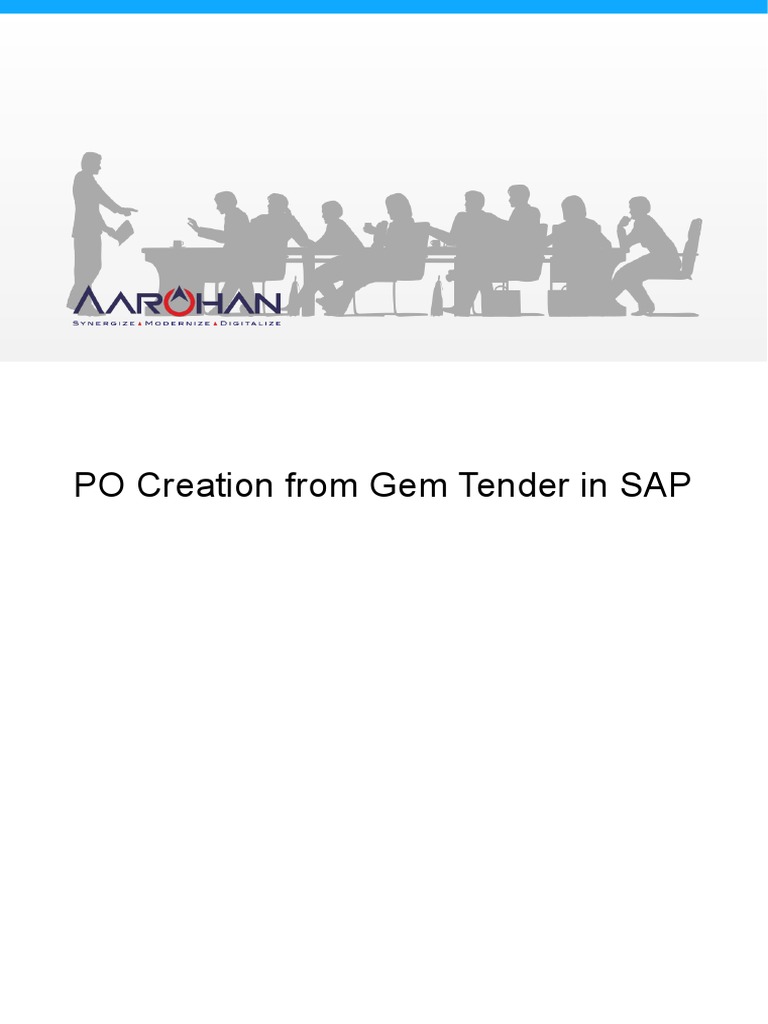 PO Creation from GeM Tender in SAP | PDF | Software | Computing