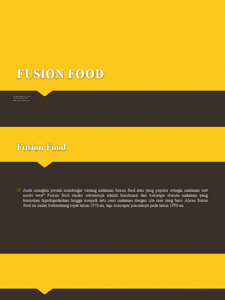 Fusion Food dan Bakery Inovatif | PDF
