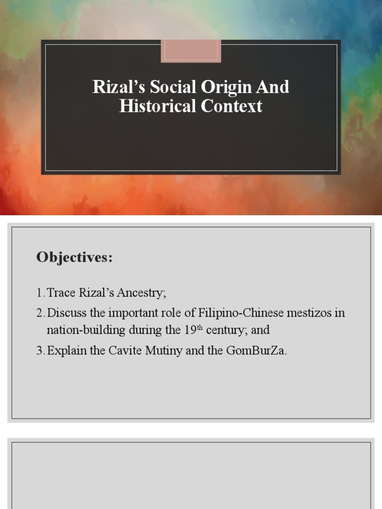 Rizal's Social Origin and Historical Context | PDF | Spanish Colonization Of The Americas ...