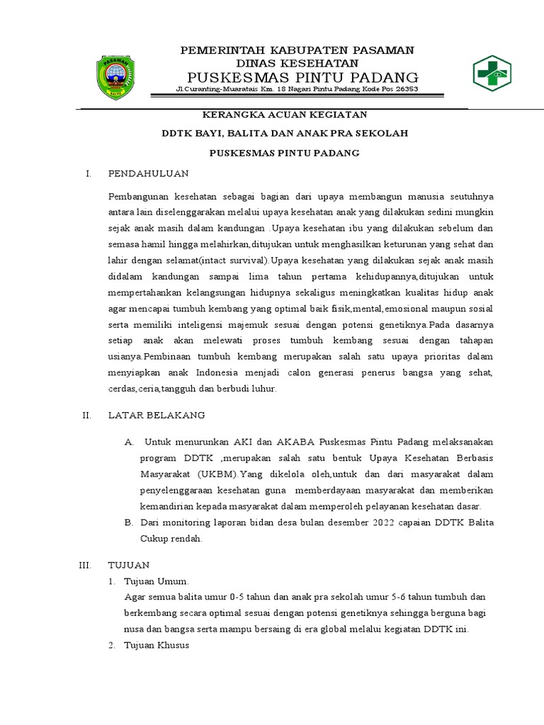Kak DDTK Bayi Dan Balita | PDF | Kesehatan Holistik