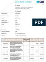 Bank of India Statement | PDF | Financial Services | Banking