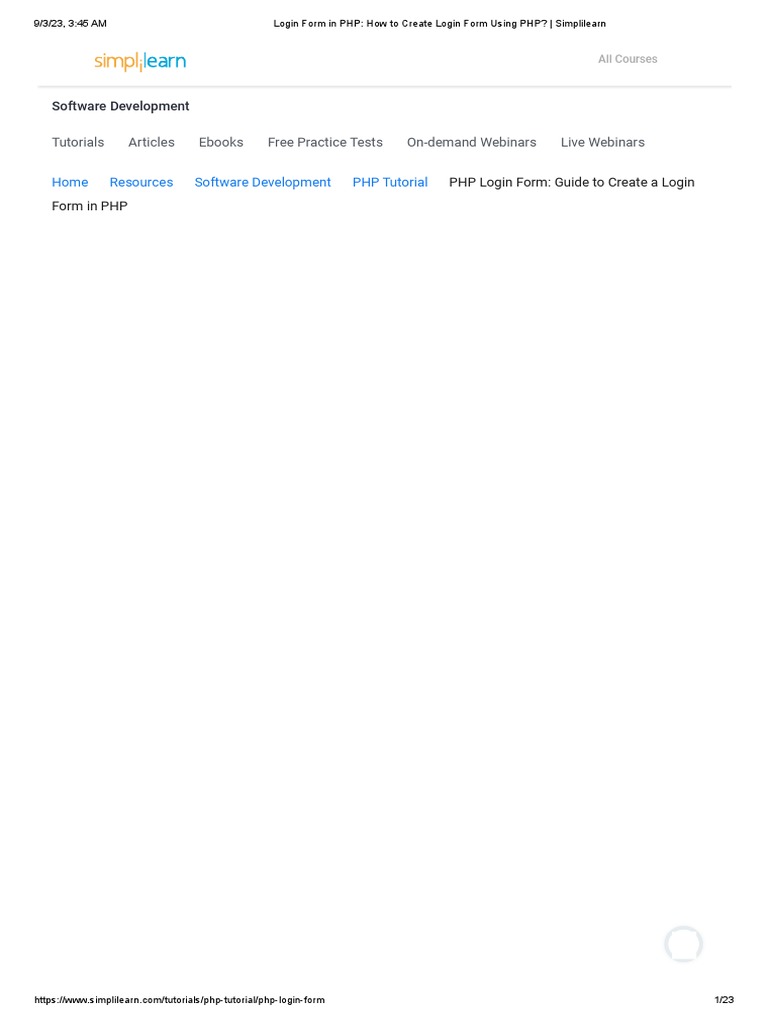 Login Form In Php How To Create Login Form Using Php 07069564369 Pdf