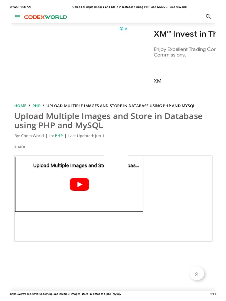 Upload Multiple Images And Store In Database Using Php And Mysql 07069564369 Pdf Php 6253